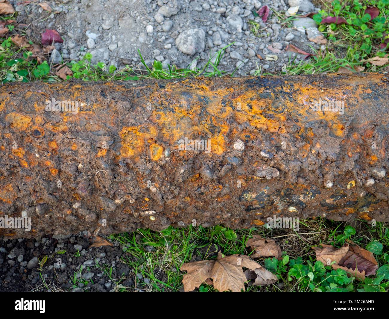 Old rusty pipe. old communications. Water pipes. Pipe needs repair ...