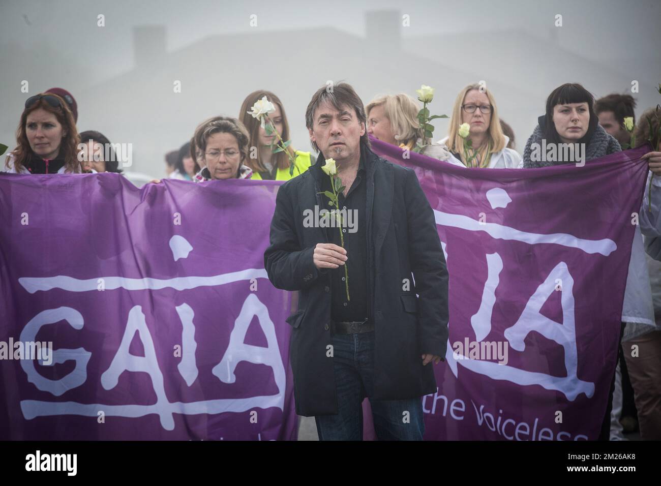 Gaia's Michel Vandenbosch pictured during a protest of animal Rights ...