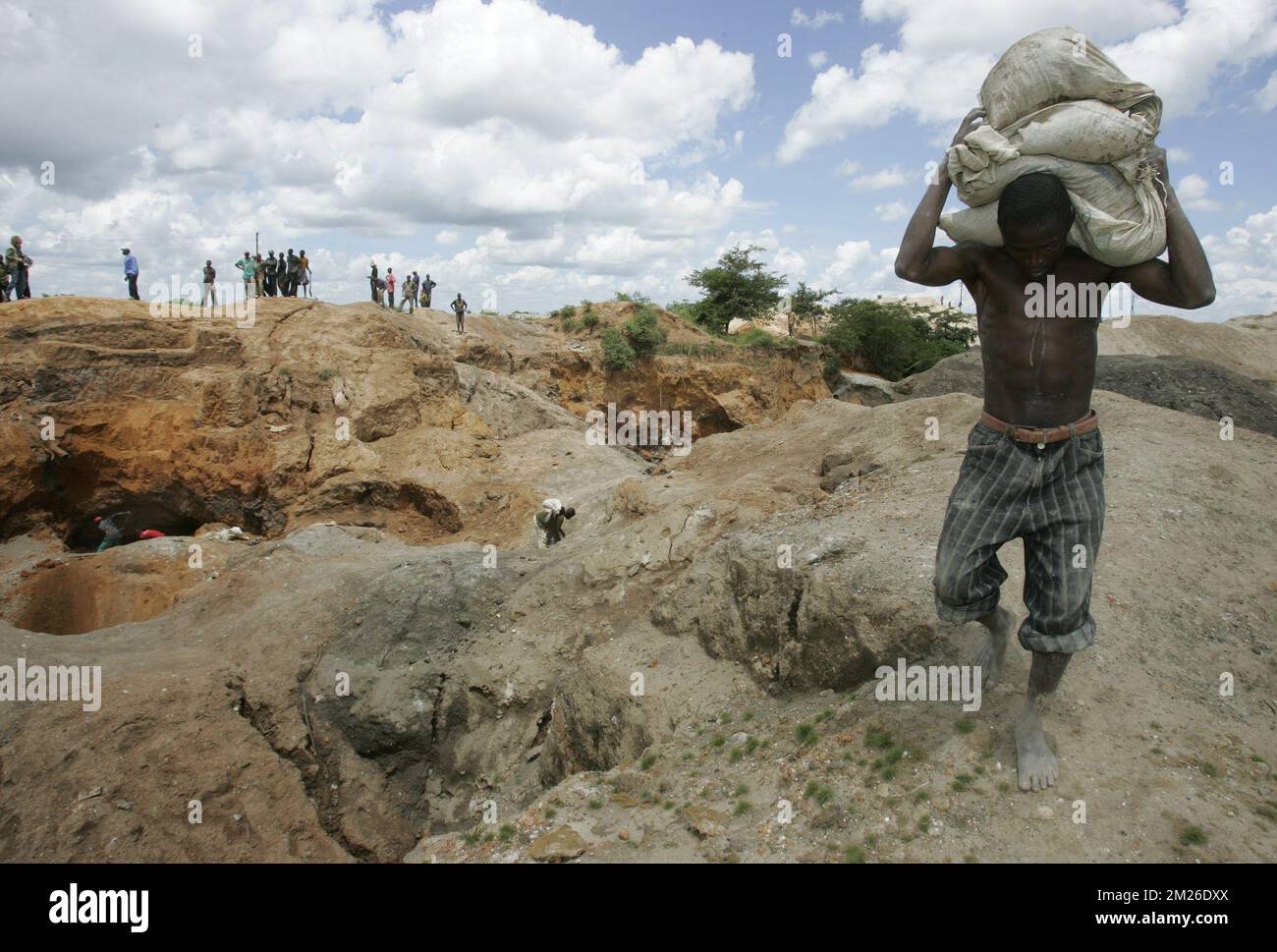 Illustration picture of the opened sky artisanal mine of Ruashi, near ...
