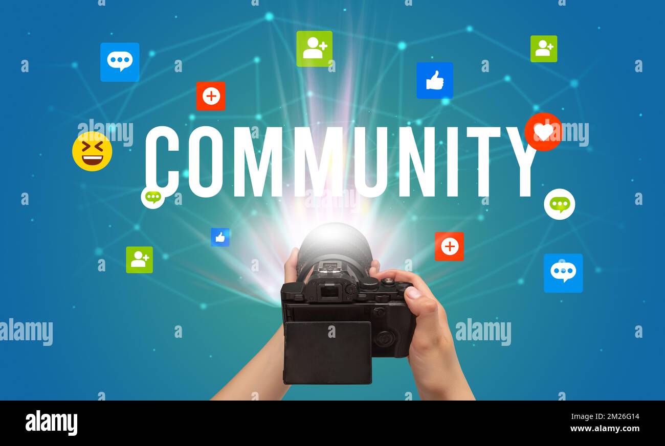 Using camera to capture social media content Stock Photo - Alamy