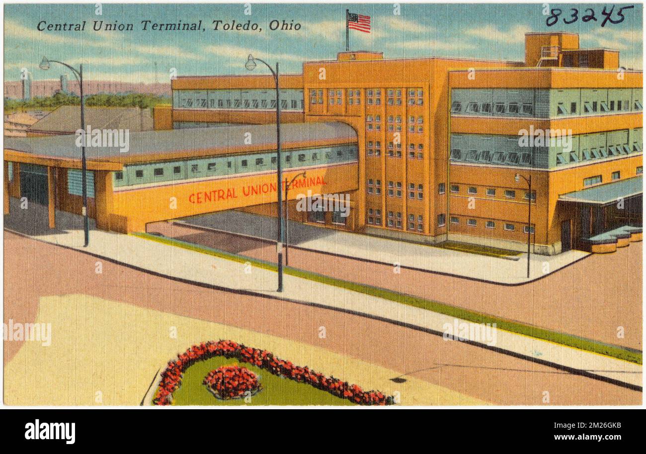 Central Union Terminal, Toledo, Ohio , Railroad stations, Tichnor ...