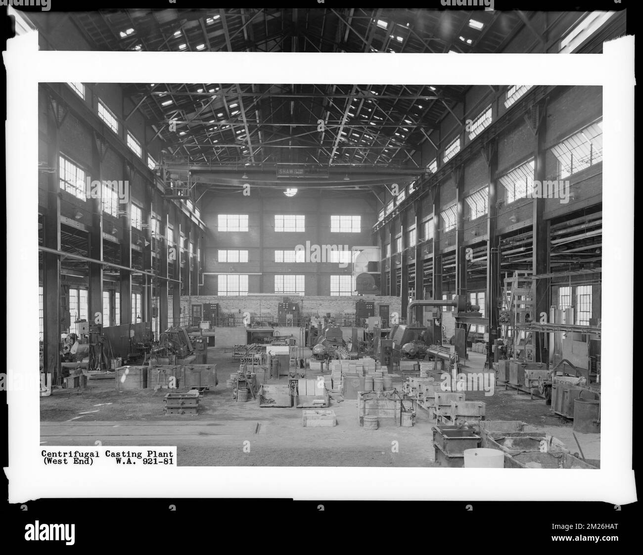 Centrifugal casting plant, west end , Armories, Ordnance industry ...