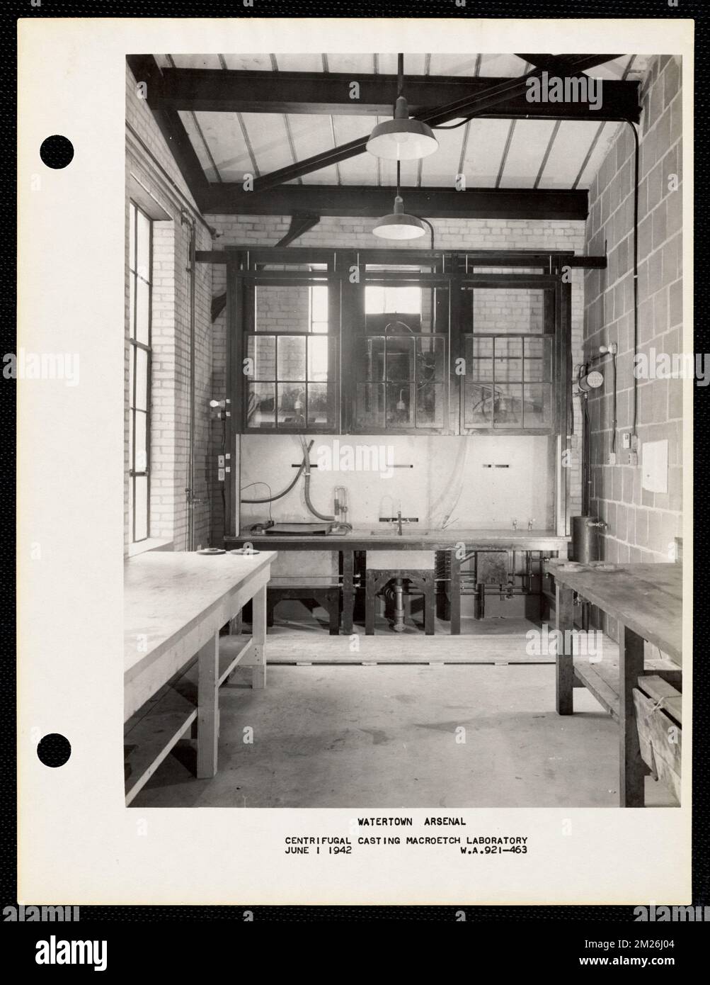 Centrifugal casting macroetch laboratory , Armories, Ordnance industry ...