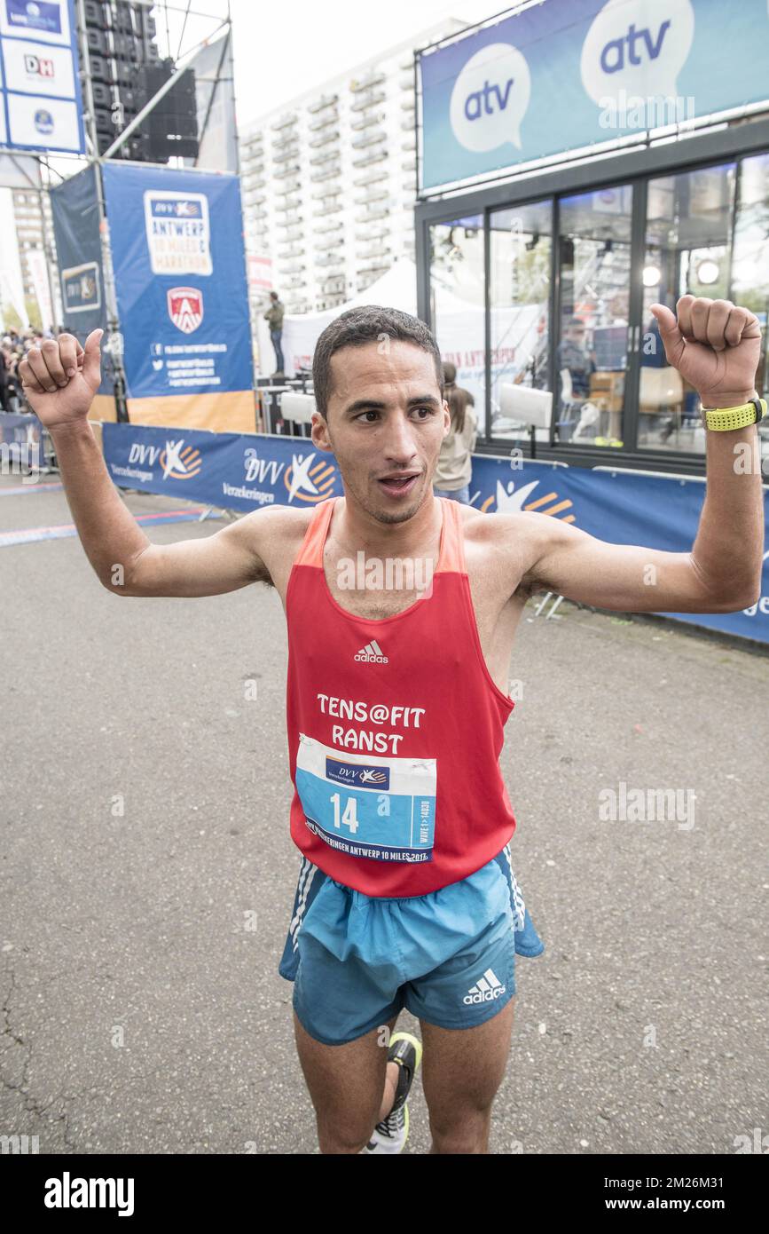 Italian Yassine Rachik winner of the gold medal during the Ten Miles ...