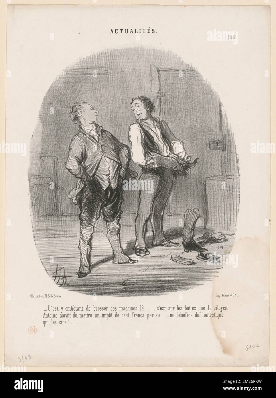 C'est-y embêtant de brosser ces machines là. C'est sur les bottes que ...