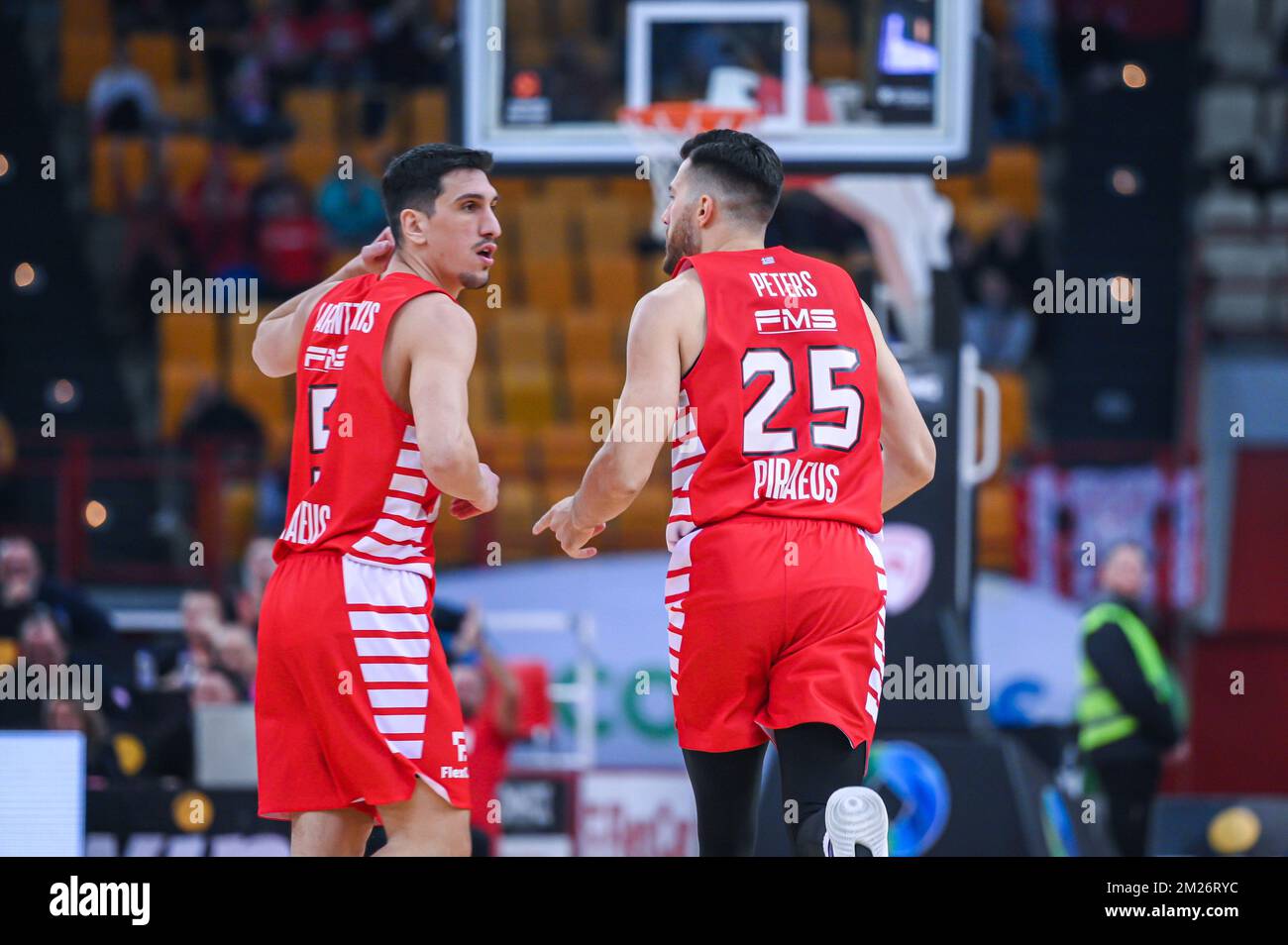 December 13, 2022, Piraeus, Greece: 25 ALEC PETERS with #5 GIANNOULIS ...