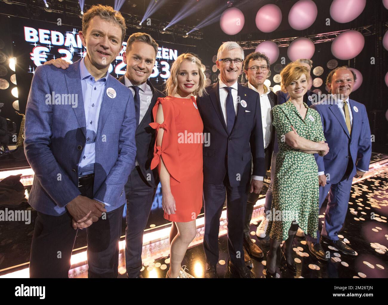 MNM Radio presenter Peter Van de Veire, MNM Radio presenter Julie Van ...