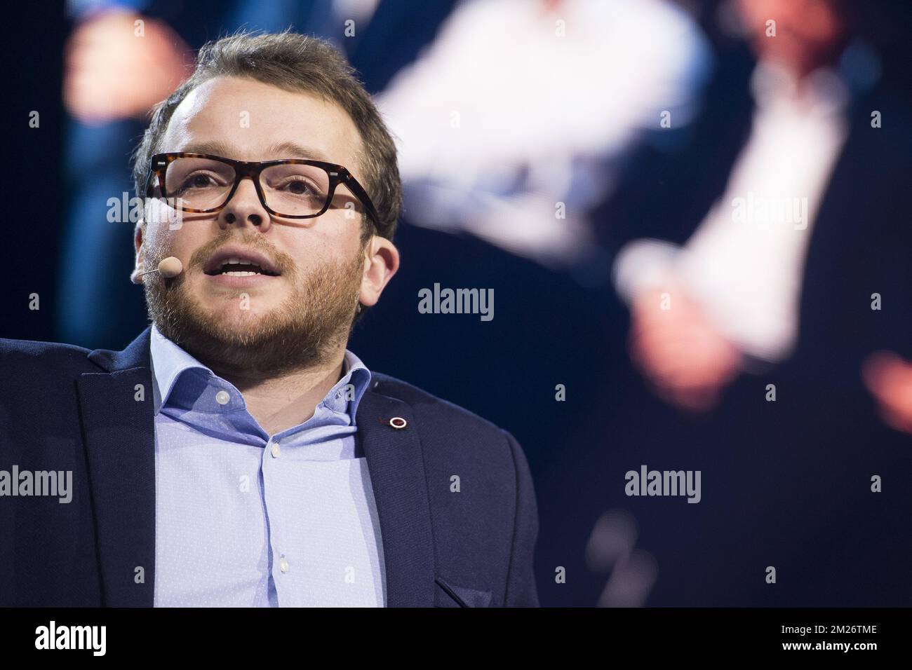 Young MR chairman Mathieu Bihet pictured during the meeting of MR ...
