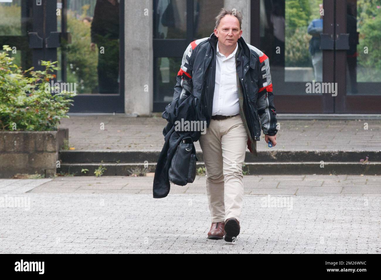 Lawyer Johan Platteau, defending Andre Gyselbrecht, arrives at a ...