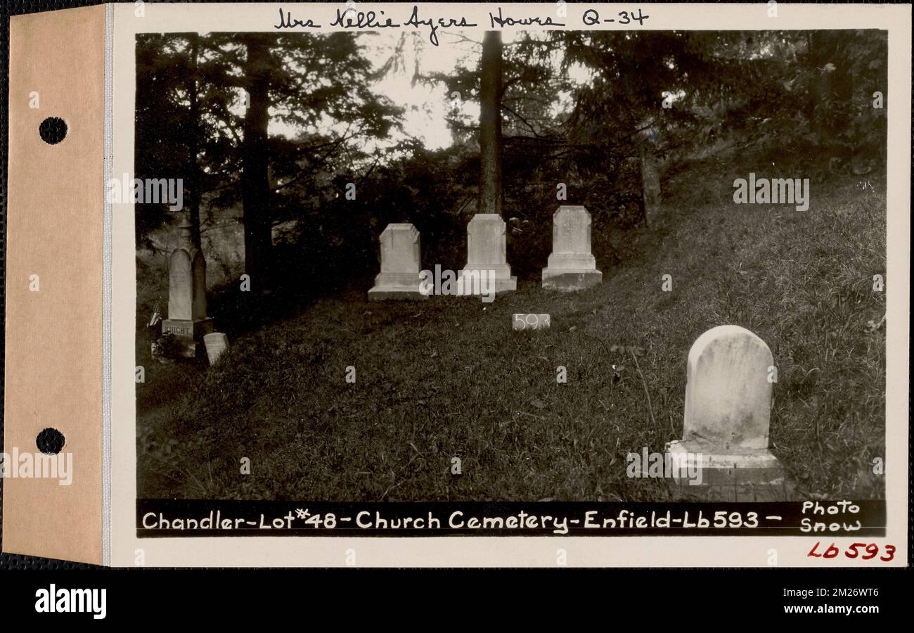 Chandler, Church Cemetery, lot 48, Enfield, Mass., ca. 1930-1931 : Mrs ...