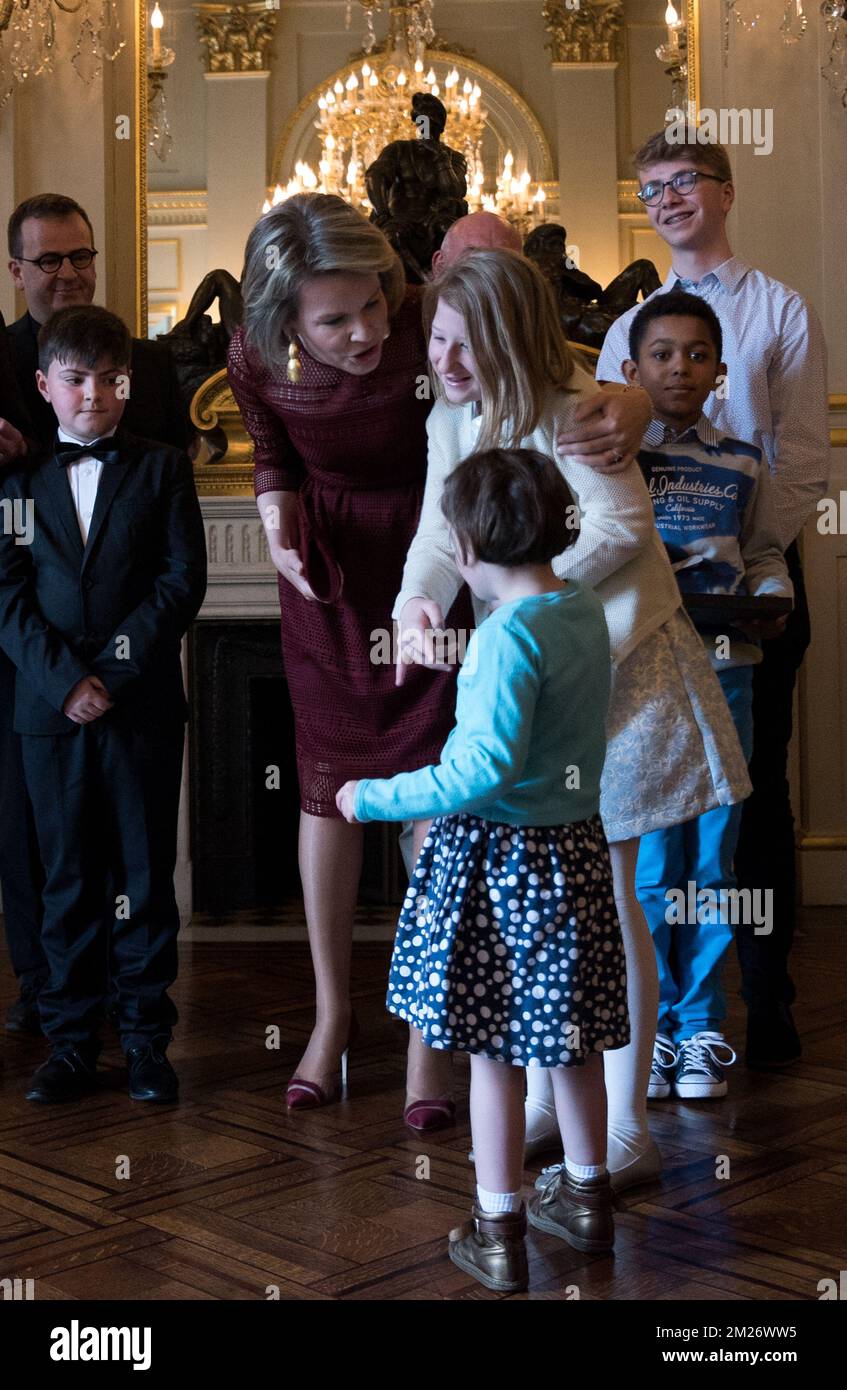 Queen Mathilde of Belgium pictured during the award ceremony for the ...
