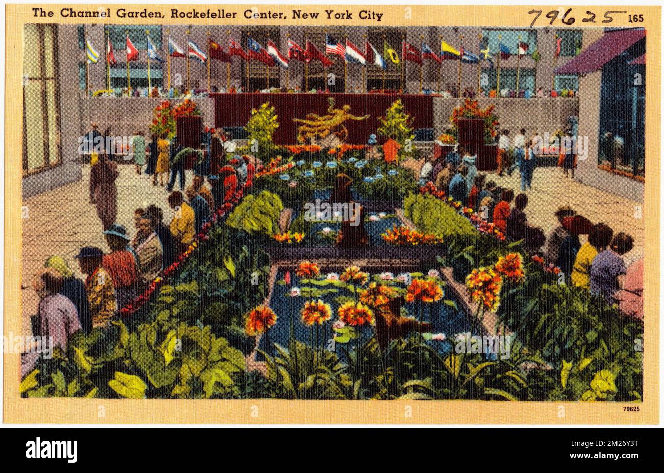 The Channel Garden, Rockefeller Center, New York City , Tichnor ...