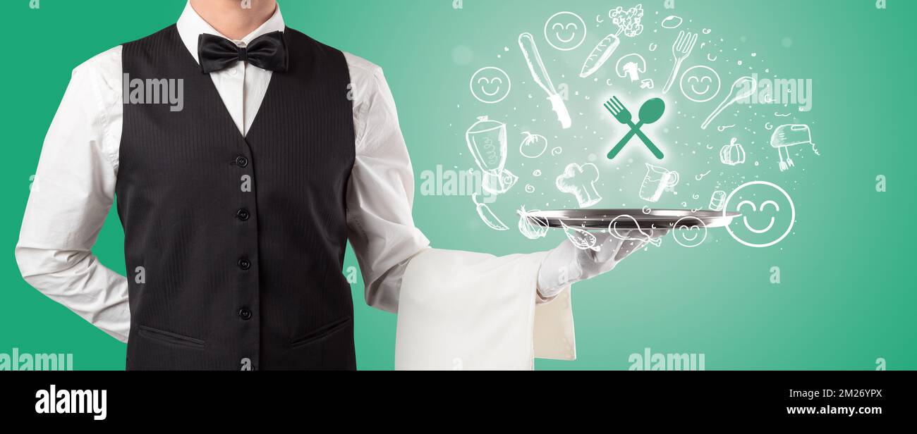 Silver service waiter serving spoon hi-res stock photography and images ...