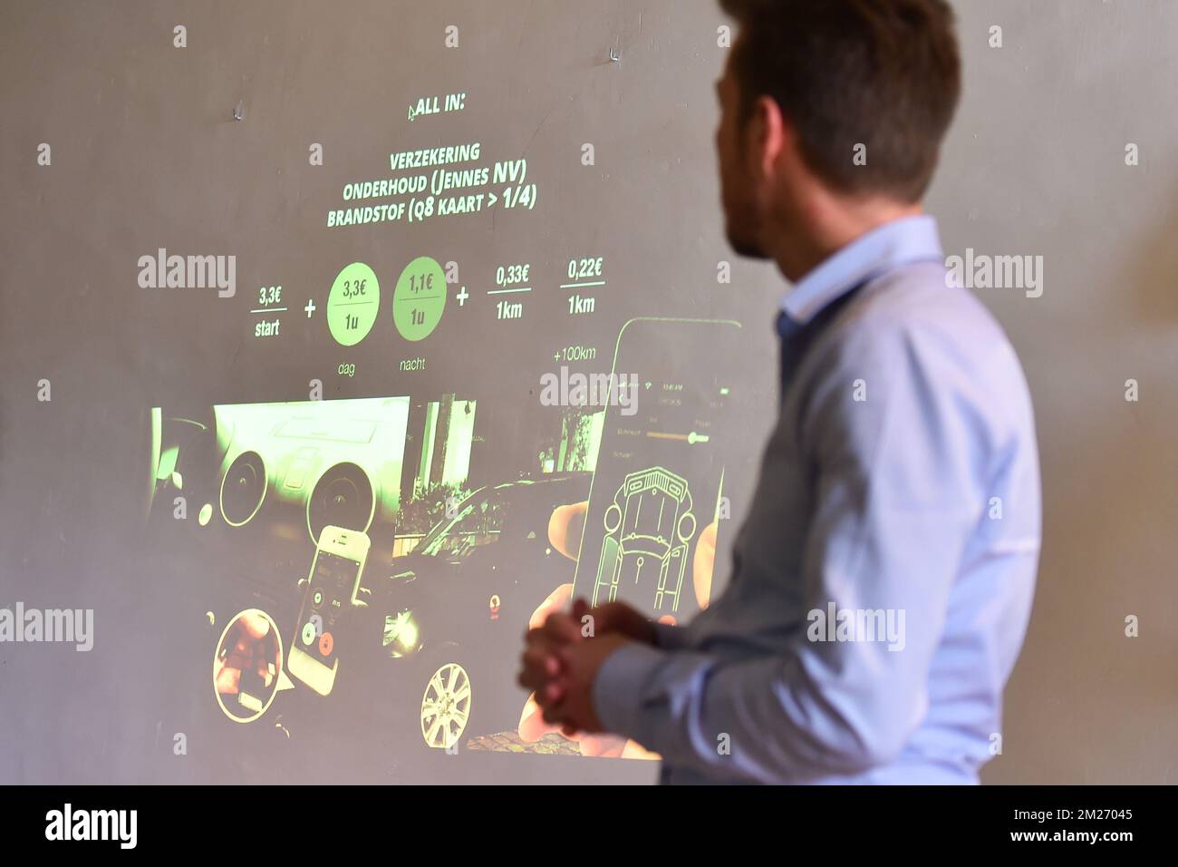 Bolides founder Bart Lizen pictured during the launch of a new car sharing system of Bolides, in ...