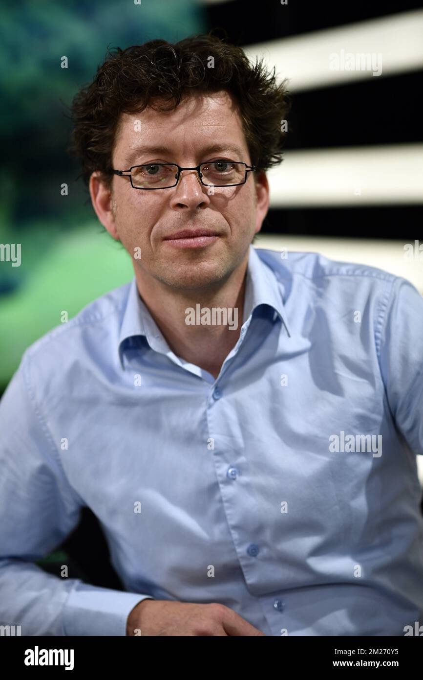 TV Lux editor in chief Christophe Thiry poses for the photographer at ...