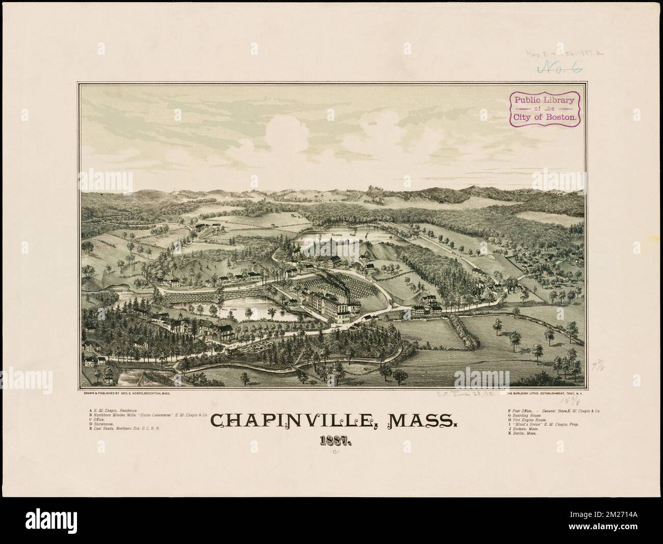 Chapinville, Mass : 1887 , Northborough Mass., Aerial views Norman B ... Chapinville, Mass : 1887 , Northborough Mass., Aerial views Norman B ...