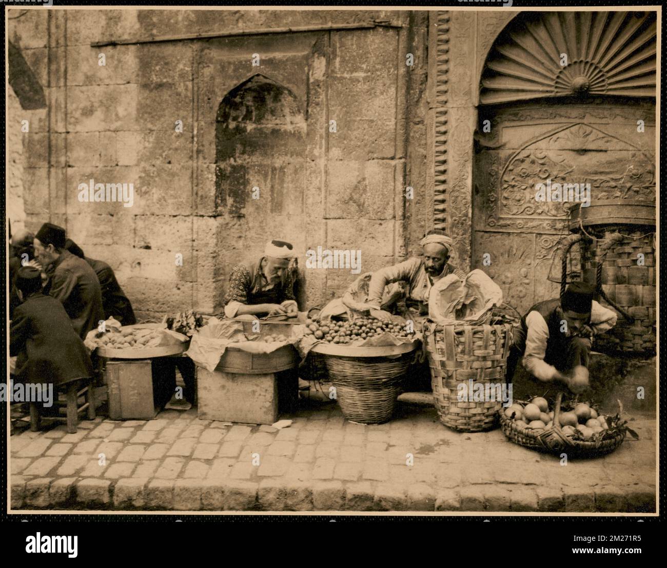 A characteristic group of street merchants of Constantinople , Produce ...