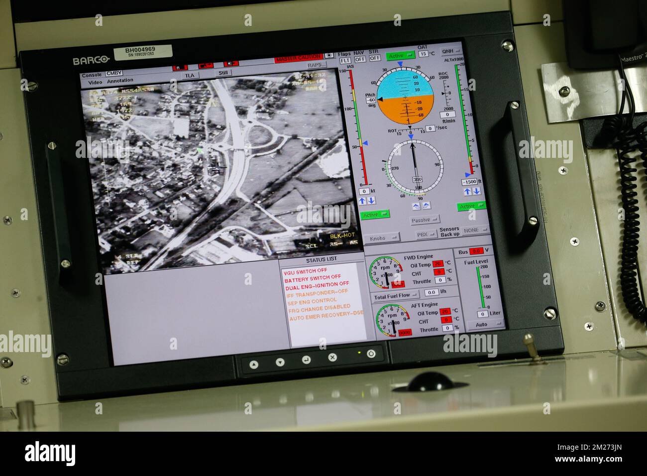 Illustration picture shows a drone control panel ahead of the signature ...
