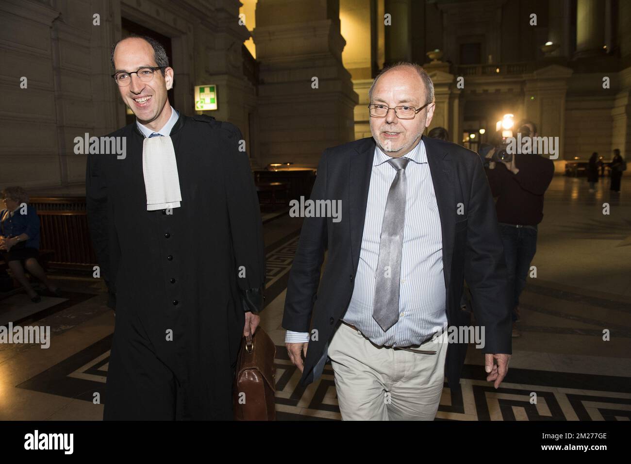 Lawyer Damien Holzapfel and Christian Van Eyken pictured ahead of the ...