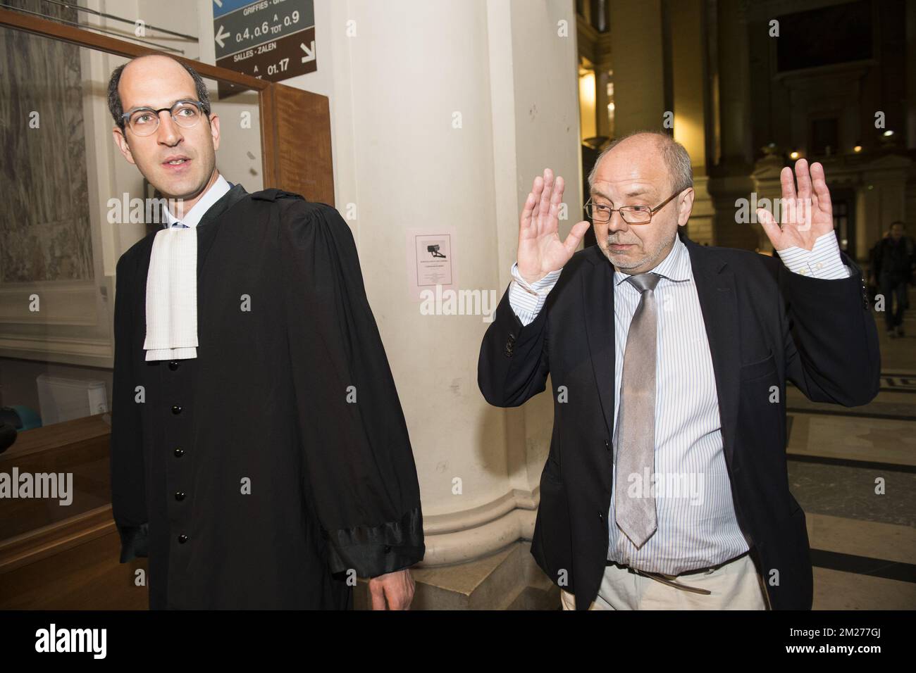 Lawyer Damien Holzapfel and Christian Van Eyken pictured ahead of the ...