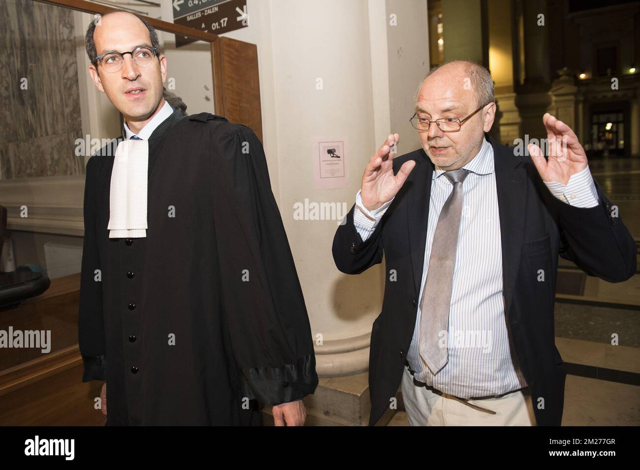 Lawyer Damien Holzapfel and Christian Van Eyken pictured ahead of the ...