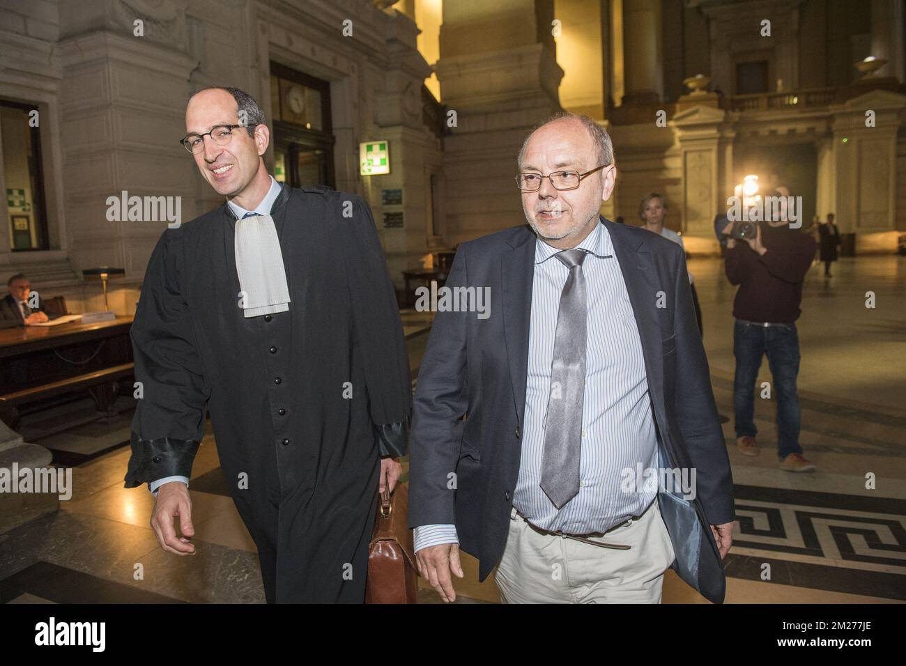 Lawyer Damien Holzapfel and Christian Van Eyken pictured ahead of the ...