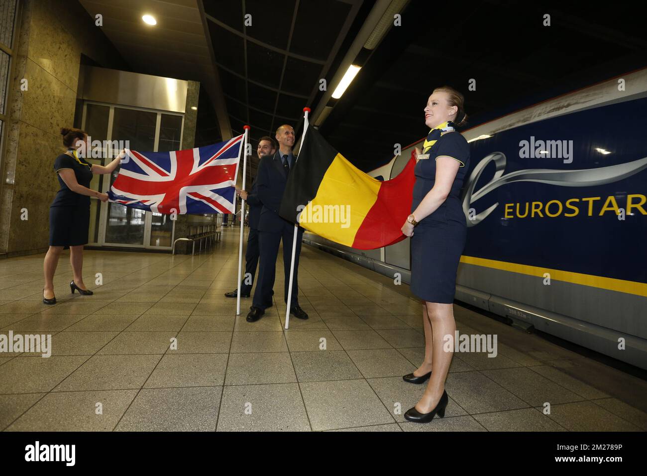 Illustration picture shows the inauguration of the first e320 train ...