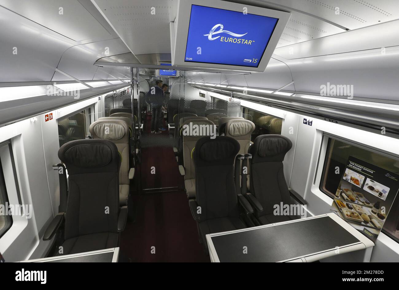 Illustration picture shows a visit to the first e320 train of NMBS ...