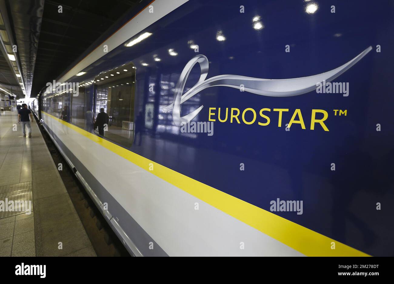 Illustration picture shows a visit to the first e320 train of NMBS ...