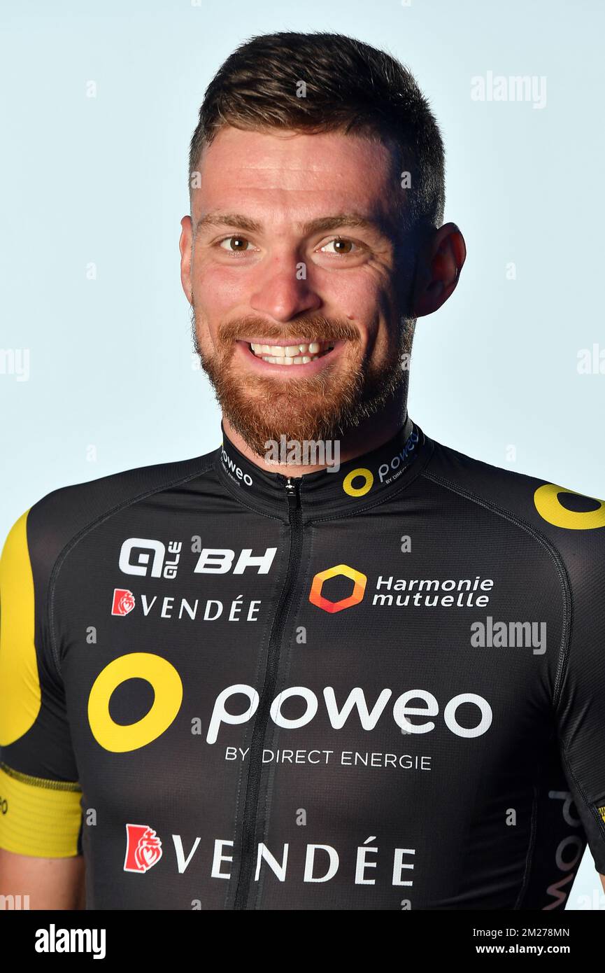 French Adrien Petit of Direct Energie poses for the photographer during ...