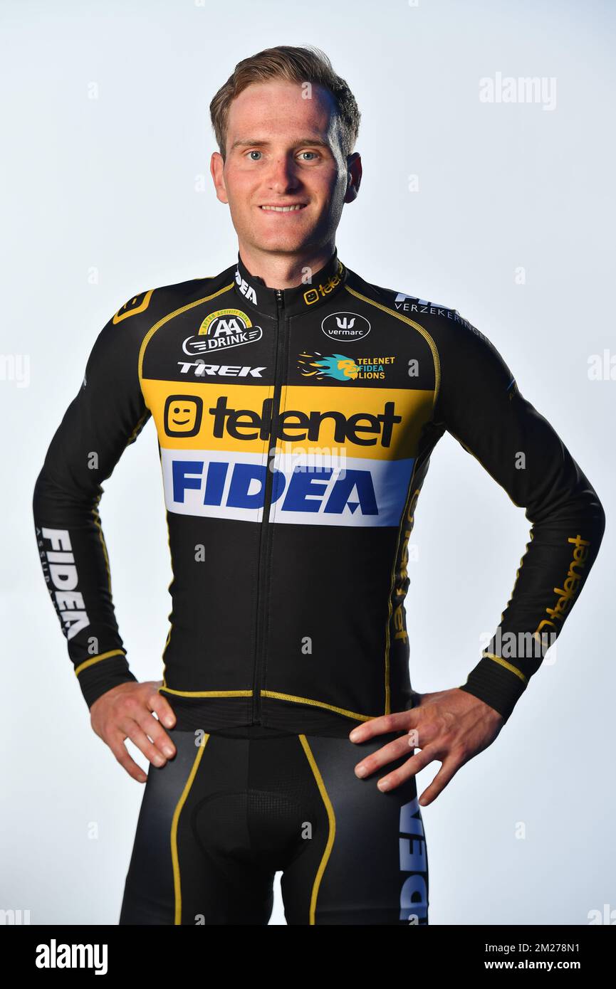 Belgian Jim Aernouts poses for the photographer during the presentation ...