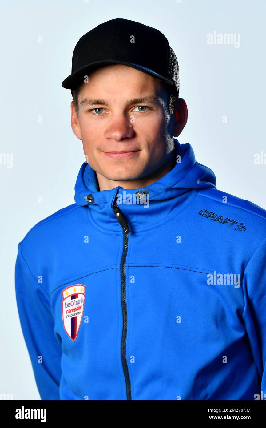 Dutch David Van Der Poel poses for the photographer during the ...