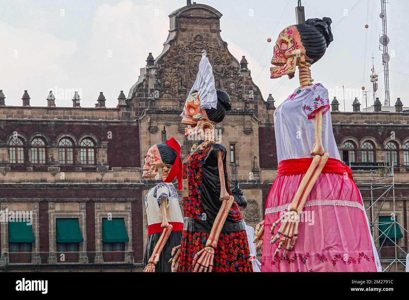 Mexico City Mexico 28 October 2022 Crowds Gather Around Giant