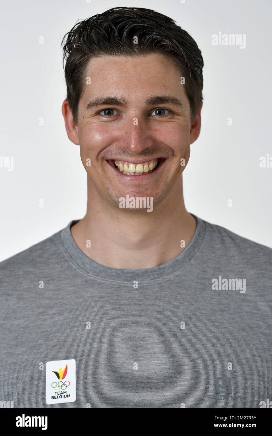Kai Alaerts poses for the photographer during a training camp of the Belgian Winter Olympic team ...