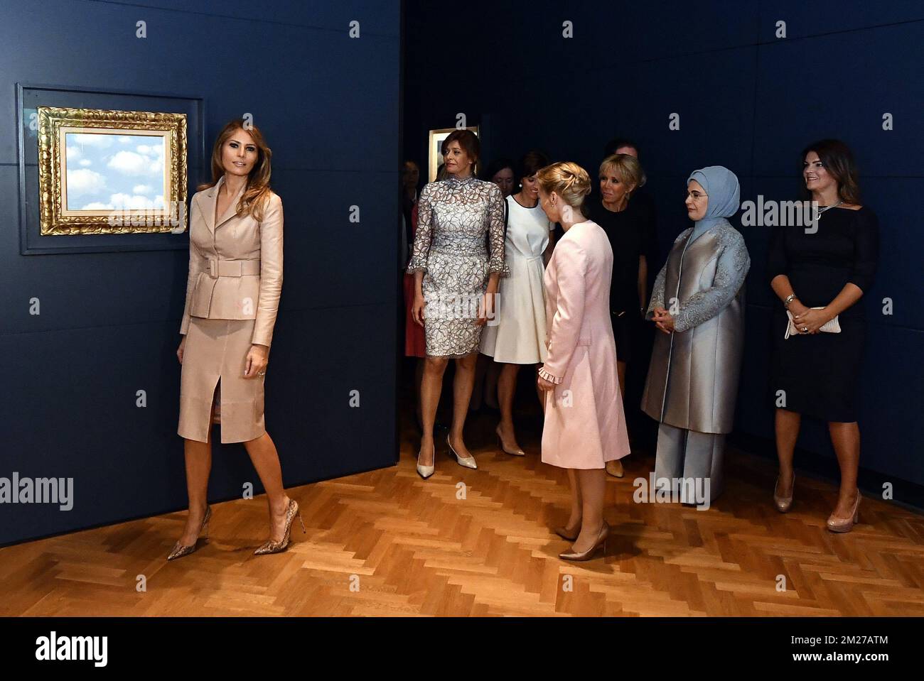 First Lady of the US Melania Trump, Partner of Bulgaria's President ...