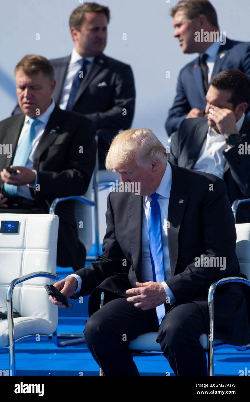 US President Donald Trump pictured during the handover ceremony of the ...