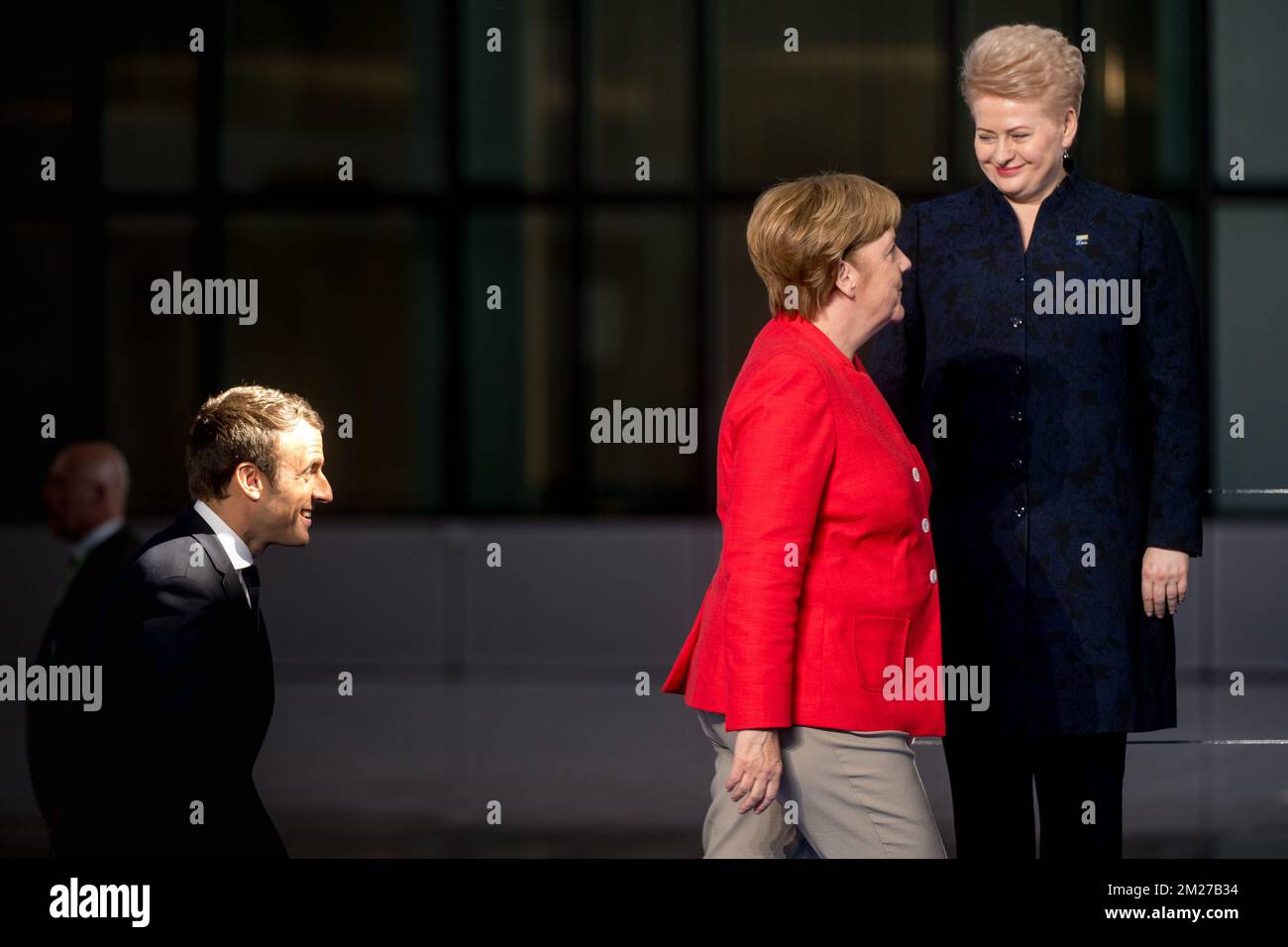 President of France Emmanuel Macron, Chancellor of Germany Angela ...