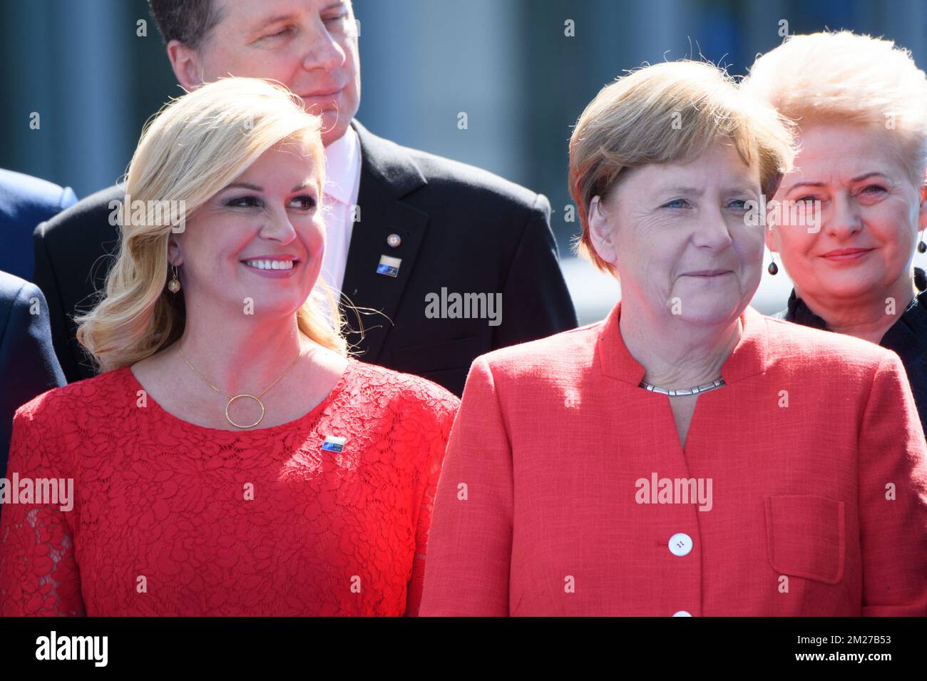 President of Croatia Kolinda Grabar-Kitarovic, Chancellor of Germany ...
