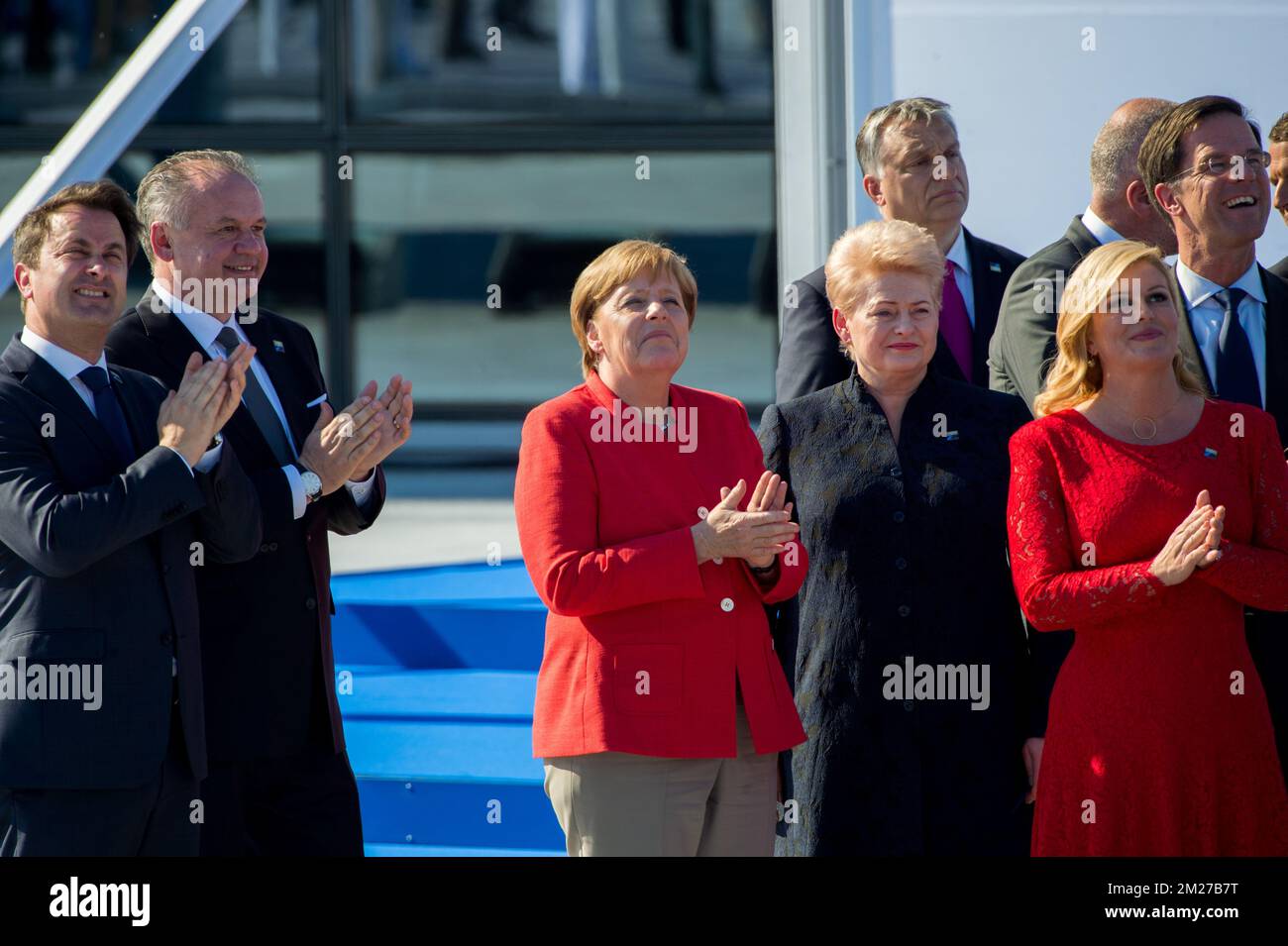 Prime Minister of Luxembourg Xavier Bettel, President of Slovakia ...