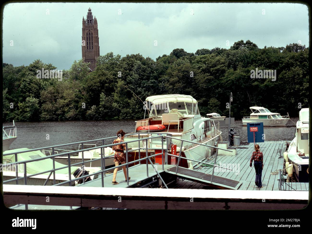 Charles River from Newton Yacht Club near Newton, corner exit of Mass ...