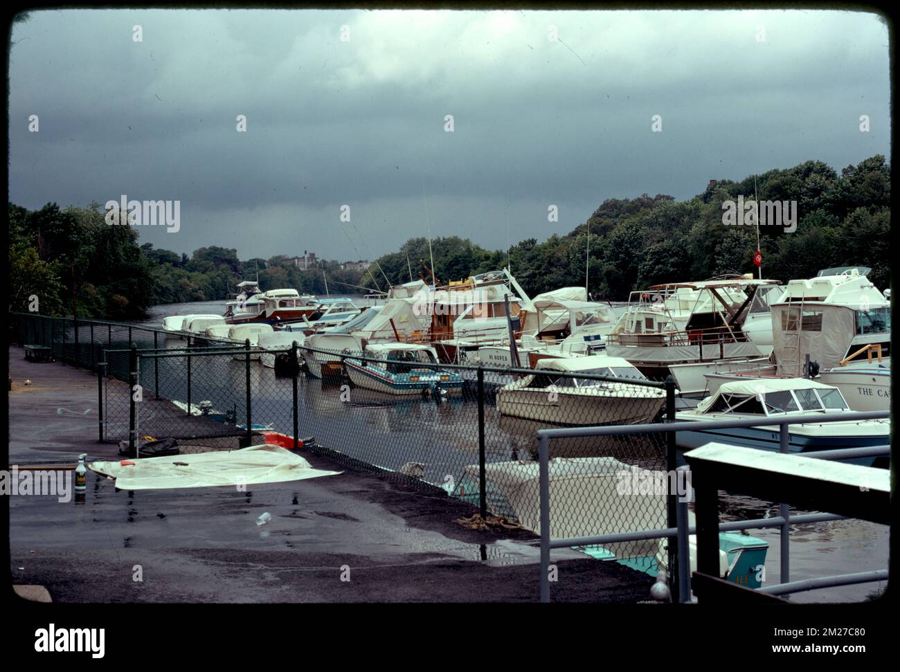 Charles River from Newton Yacht Club near Newton, corner exit of Mass ...