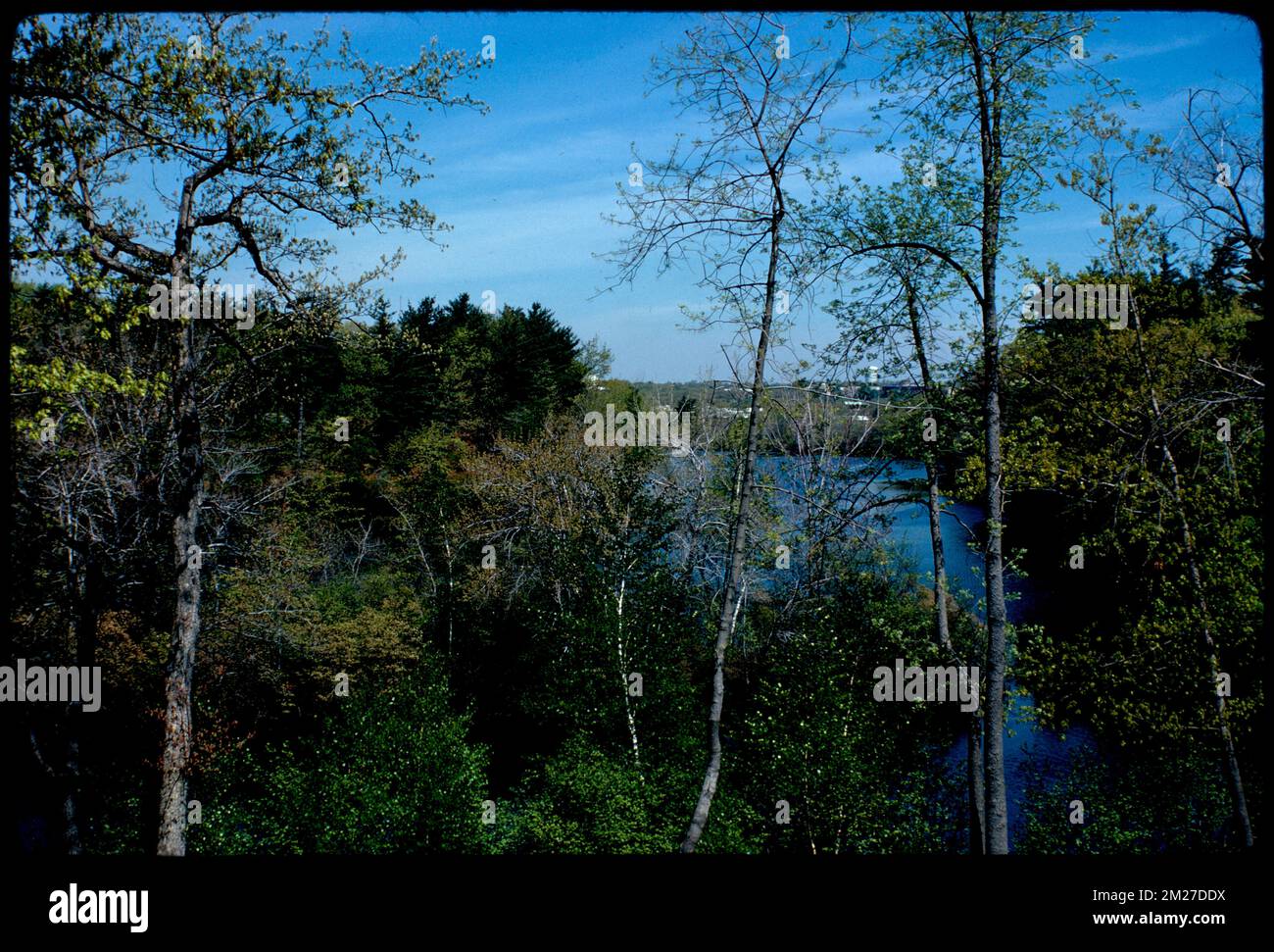 Charles River Newton: Downstream from rear of Marriott towards Brandeis ...