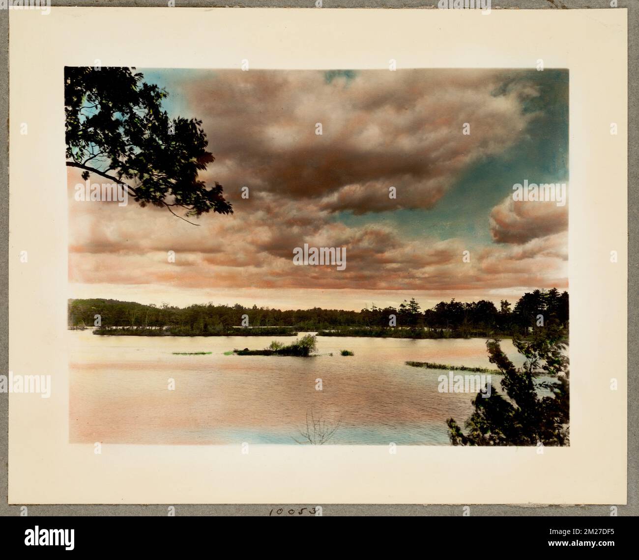 Charles River, sunset, Norumbega Park (tower side), Weston, Mass ...