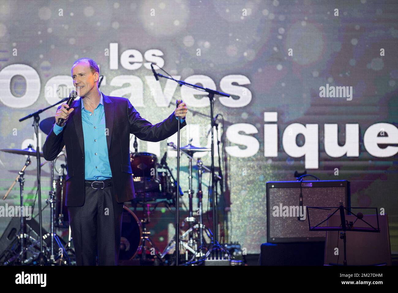 David Linx pictured on stage during the 14th edition of the 'Les Octaves de la Musique' music ...