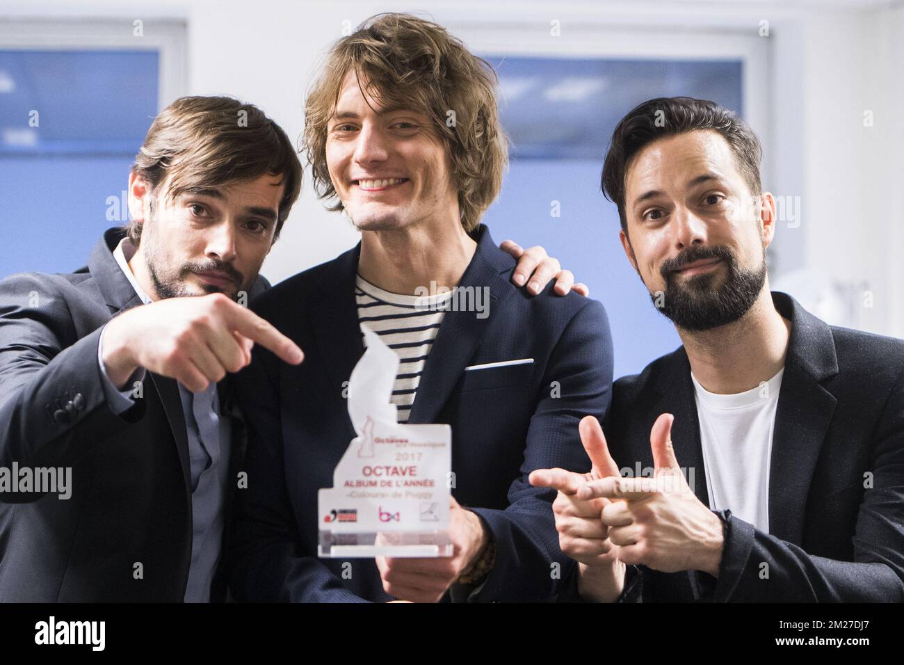 Puggy poses with the prize for the "Album of the year" at the 14th ...