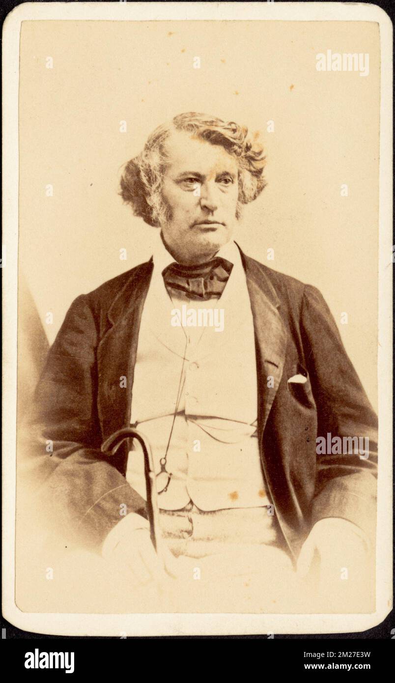 Charles Sumner , Politicians, Sumner, Charles, 1811-1874, Carte de Visite Collection Stock Photo ...