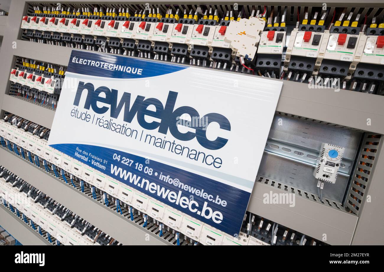 Illustration picture shows a logo of the electricity techniques firm ...