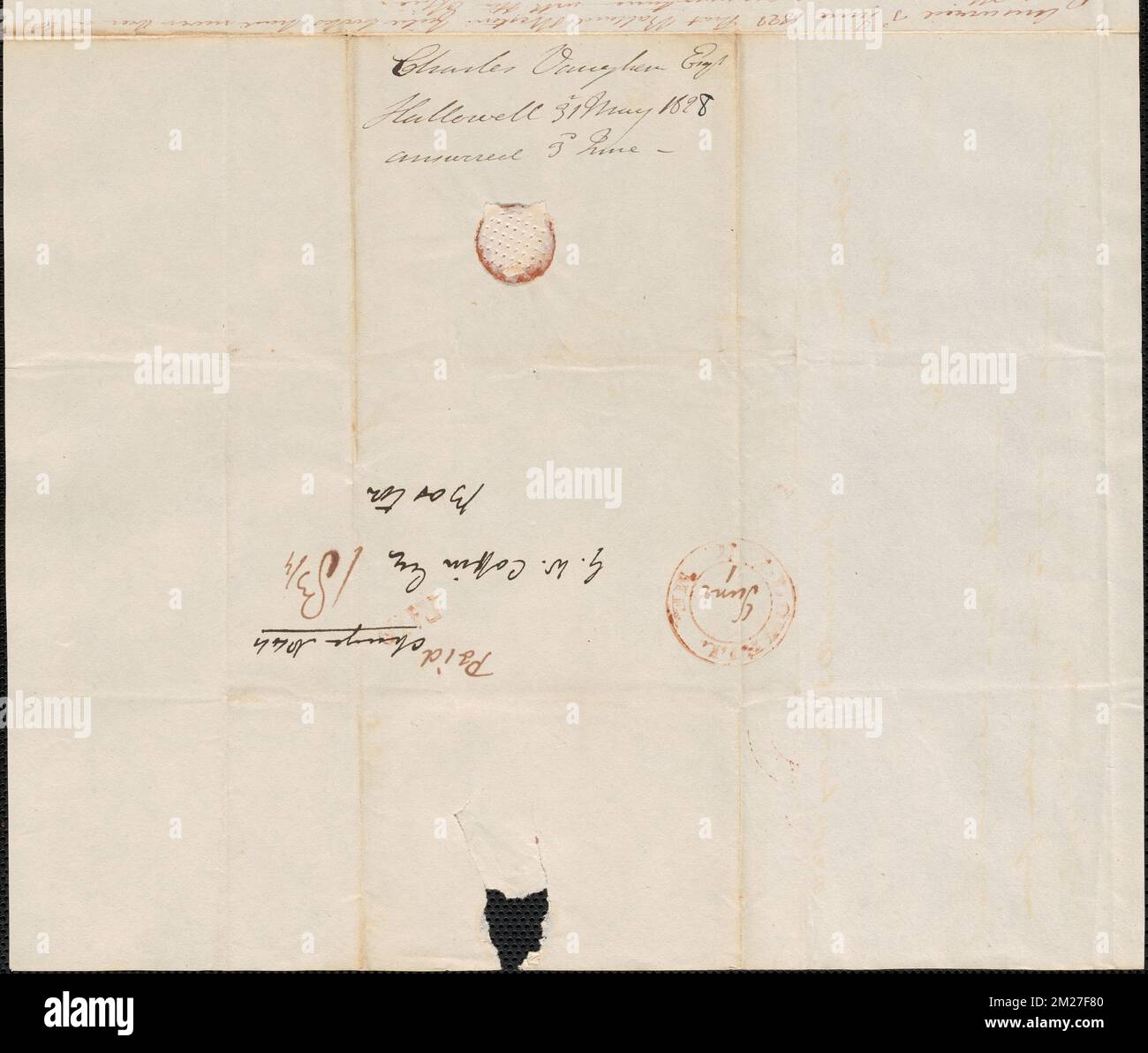 Charles Vaughn to George Coffin, 31 May 1828 , Public land sales ...