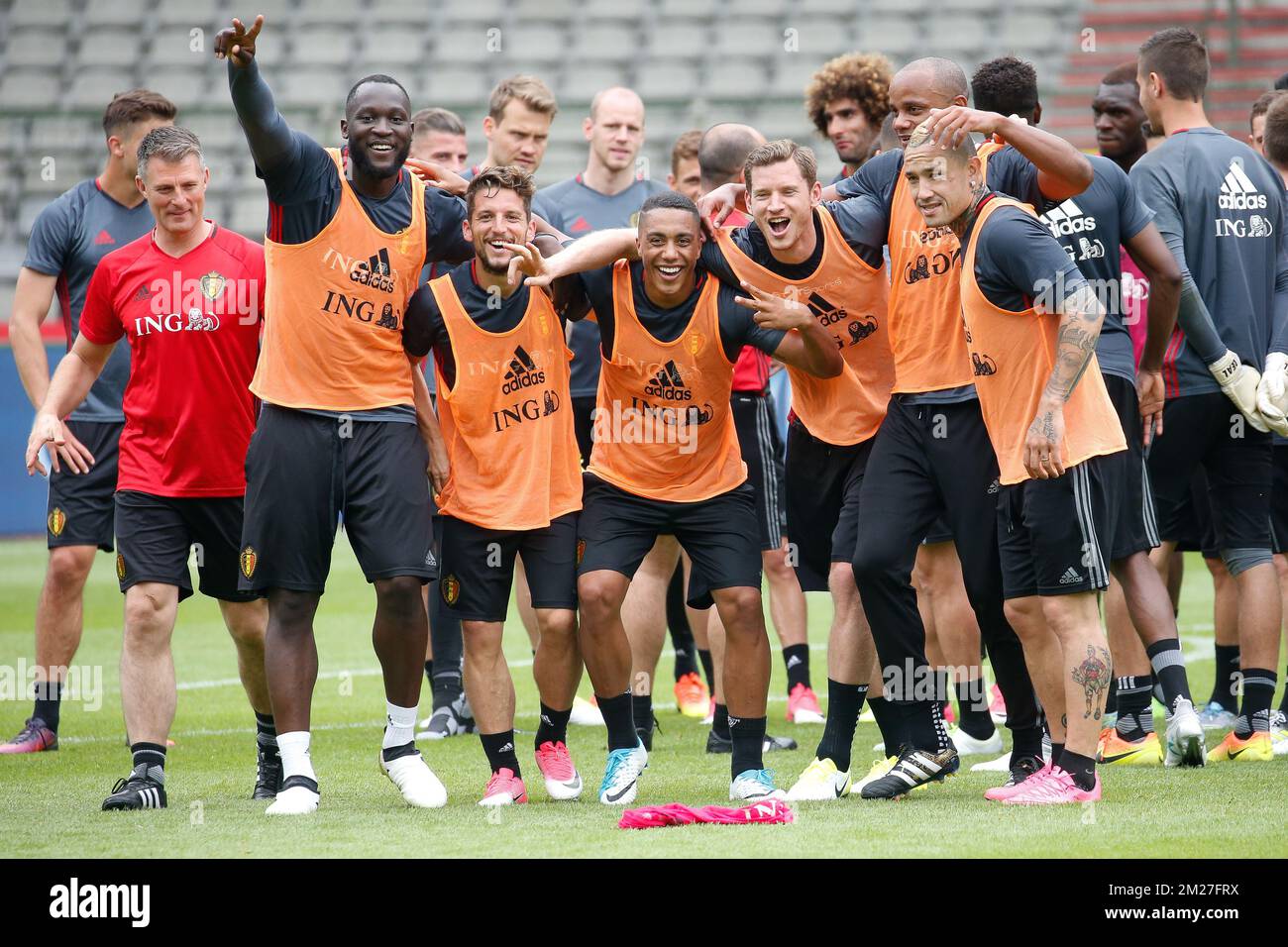 Belgium's Romelu Lukaku, Belgium's Dries Mertens, Belgium's Youri ...