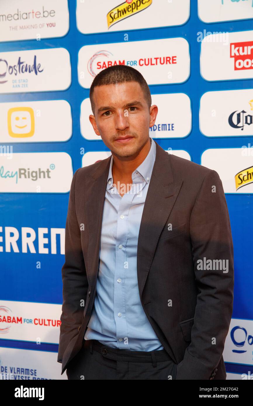 actor Matteo Simoni pictured on the red carpet at the arrival for the ...